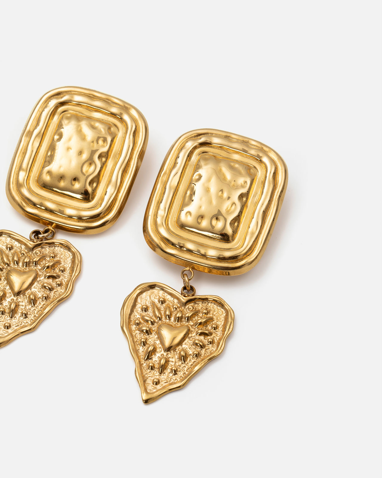 GOLD LUCKY CHARM EARRINGS | Vassia Kostara