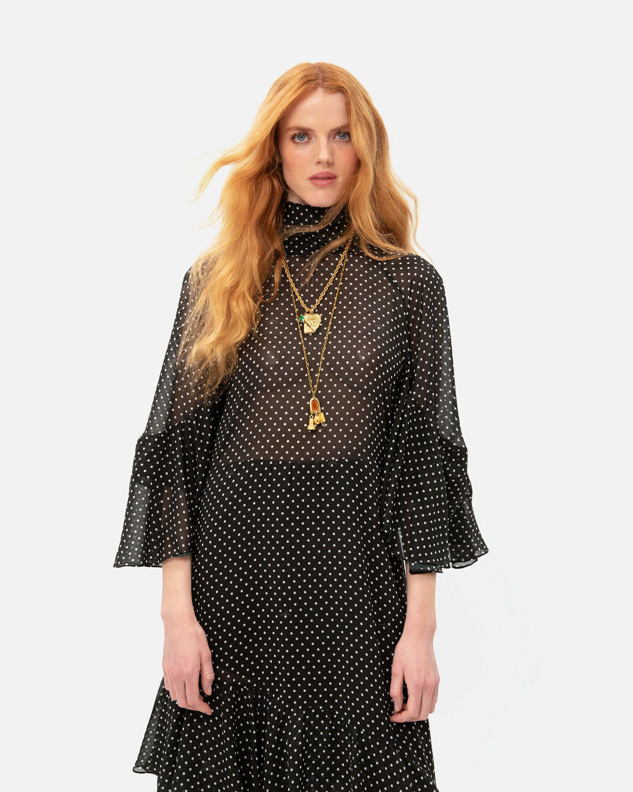 GOLD-PLATED LONG CHARM NECKLACE | Vassia Kostara